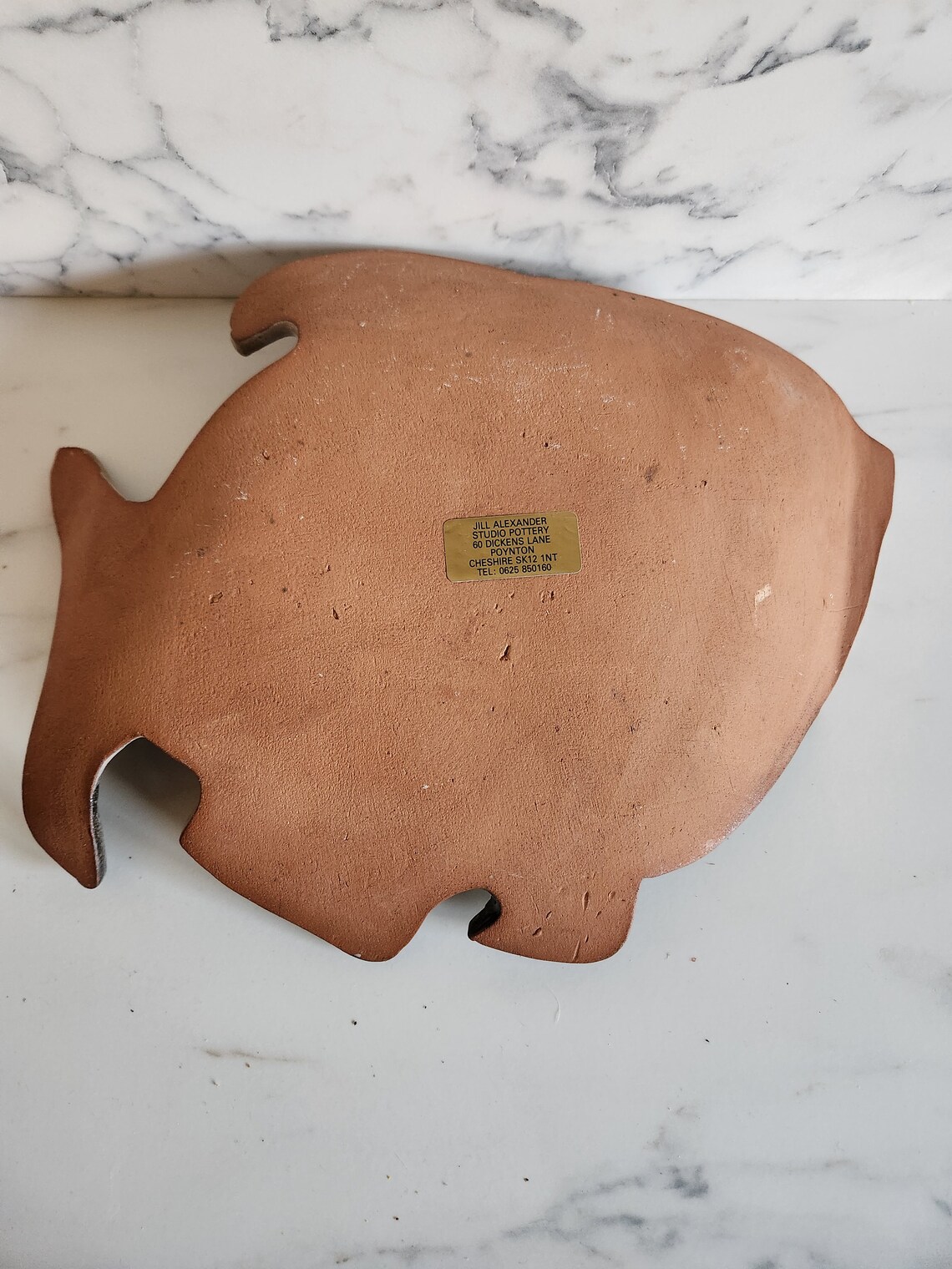 Studio Pottery Fish Shaped Shallow Bowl Platter Suitable for Display or ...