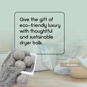 Dog Face Wool Dryer Balls Set: 6 Pcs XL Reusable Felt Dryer Balls, 100% ...