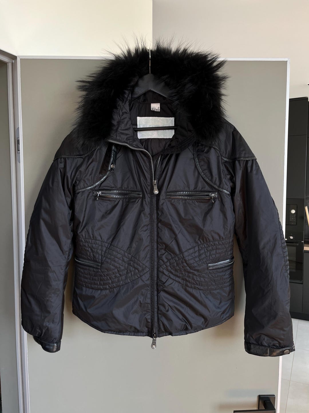 JET SET Y2K Opium Style Bomber Jacket With Fur Sz 2 - Etsy