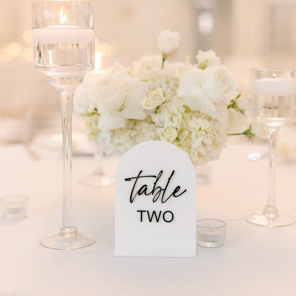 Neutral Table Number Sign - Etsy