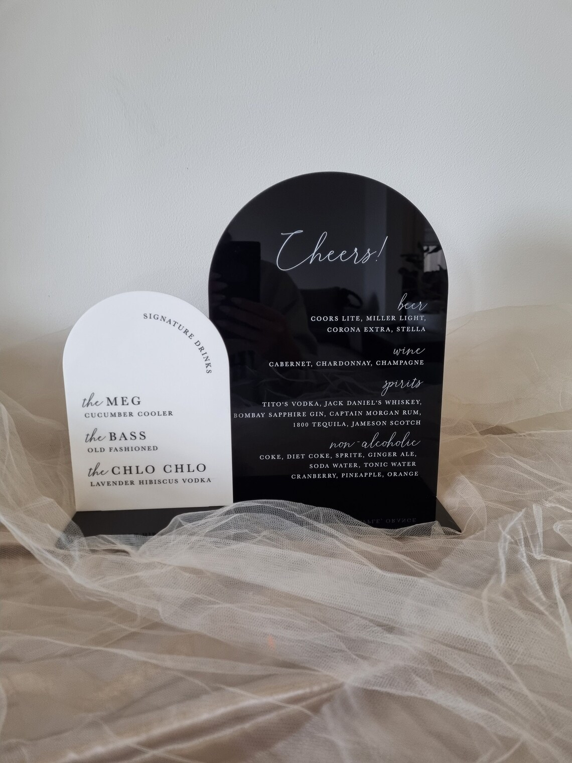 Double Arch Bar Menu Two Layer Drinks Menu Personalised - Etsy