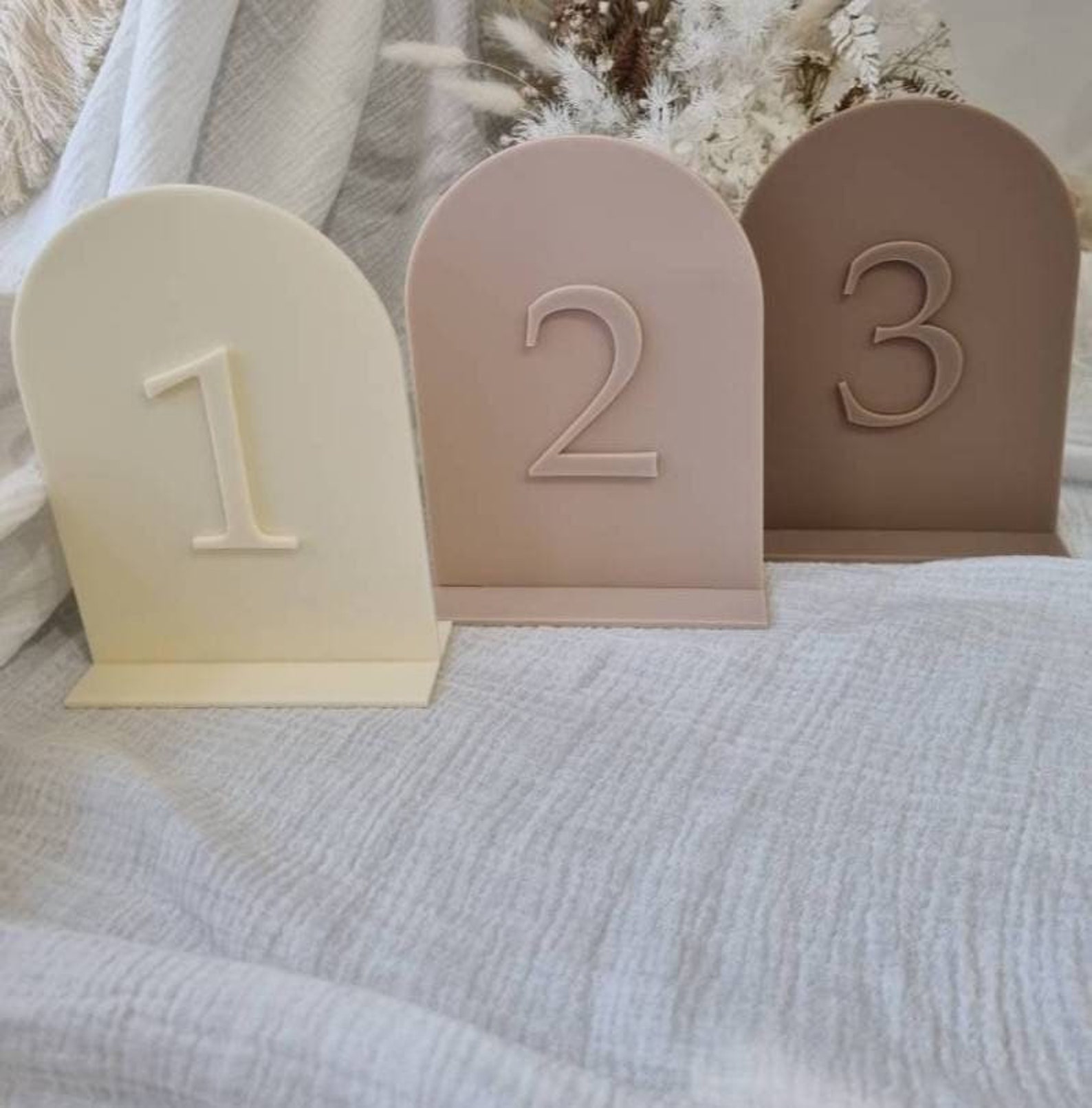 Wedding Table Number Serif Neutral Table Sign Table Sign - Etsy
