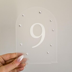 Wedding Table Number Pearl, Neutral Table Sign, Table Sign Wedding ...