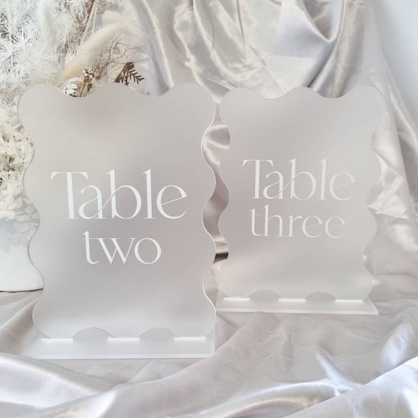 Wavy Table Number - Etsy