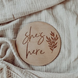 Double Sided He's Here She's Here, He's Here Sign, She's Here Sign ...