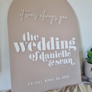 Arch Acrylic Sign for Wedding, Welcome Sign for Wedding, Arch Sign ...