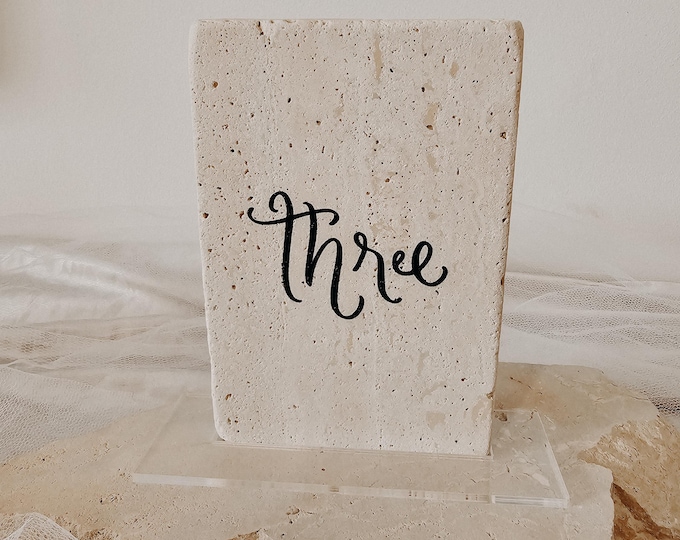Stone Table Numbers - Etsy