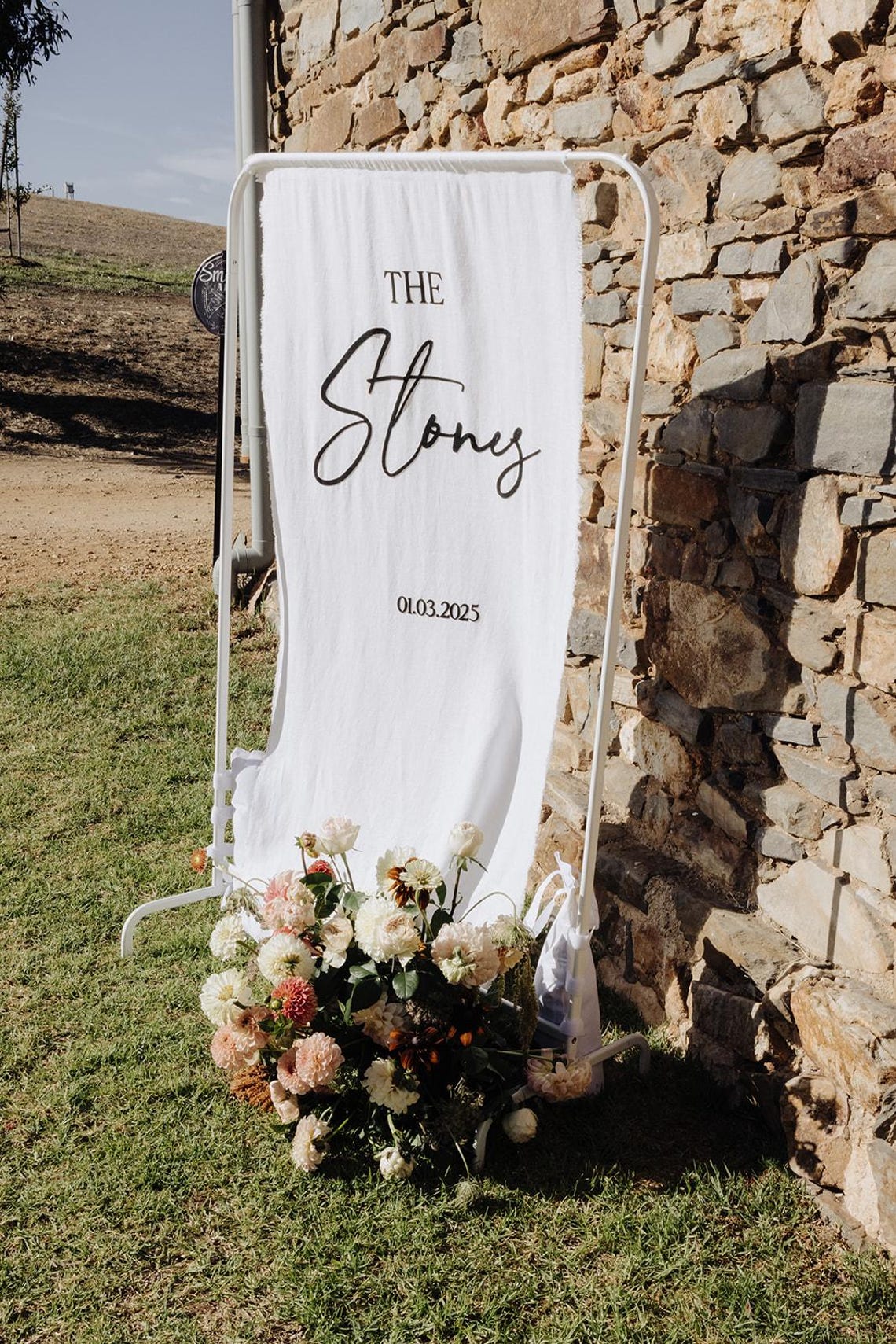 Linen Welcome Sign for Wedding, Event Sign, Fabric Sign, Hanging ...