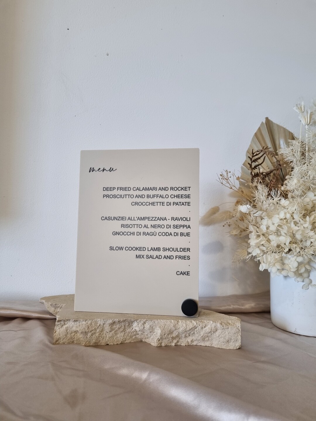 Letrero de menú de boda, letrero de mesa neutro, letrero de mesa para ...