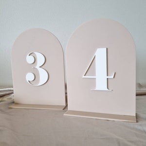 Wedding Table Number, Neutral Table Sign, Table Sign Wedding, Modern ...