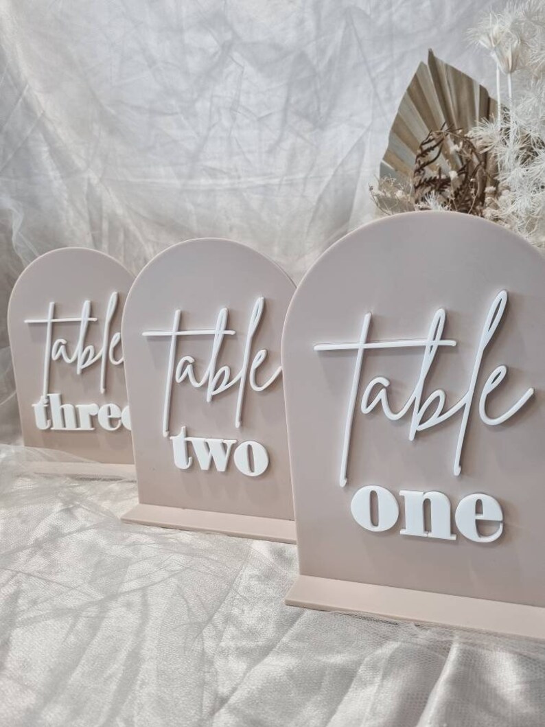 Wedding Table Number, Neutral Table Sign, Table Sign Wedding, Modern ...