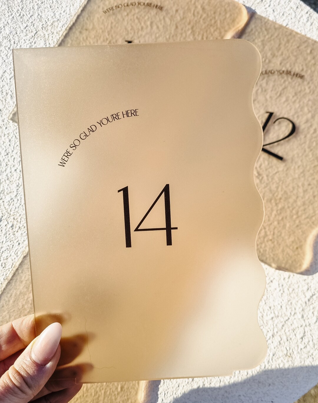 Table Number Straight Wiggle, Neutral Table Sign, Table Sign Wedding ...