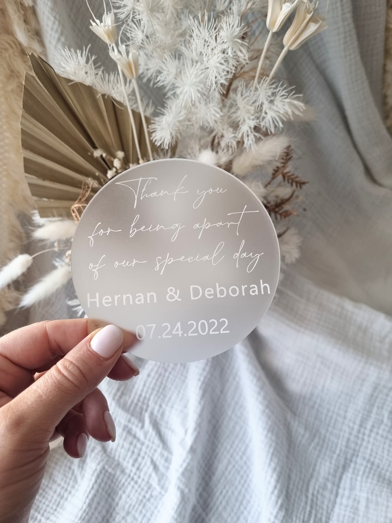 Personalised Acrylic Coasters Custom Wedding Place Cards - Etsy