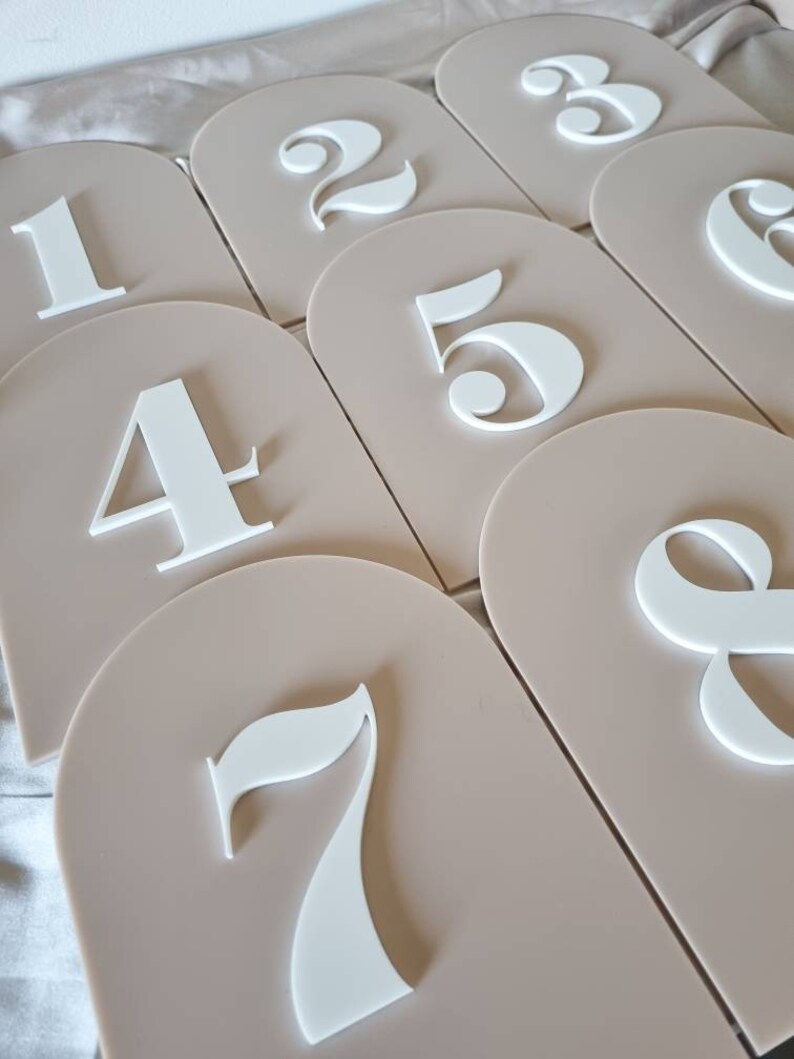 Wedding Table Number Neutral Table Sign Table Sign Wedding - Etsy