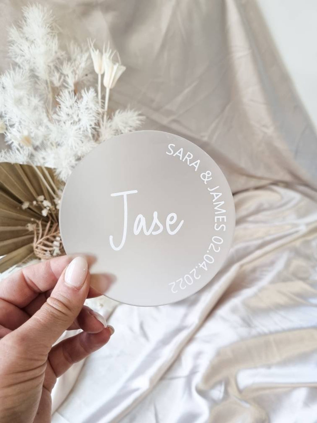 Personalised Acrylic Coasters, Custom Wedding Place Cards, Bonbonniere ...