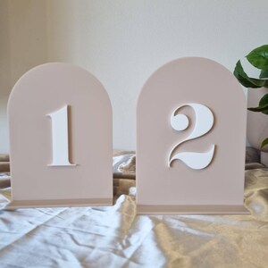 Wedding Table Number, Neutral Table Sign, Table Sign Wedding, Modern ...