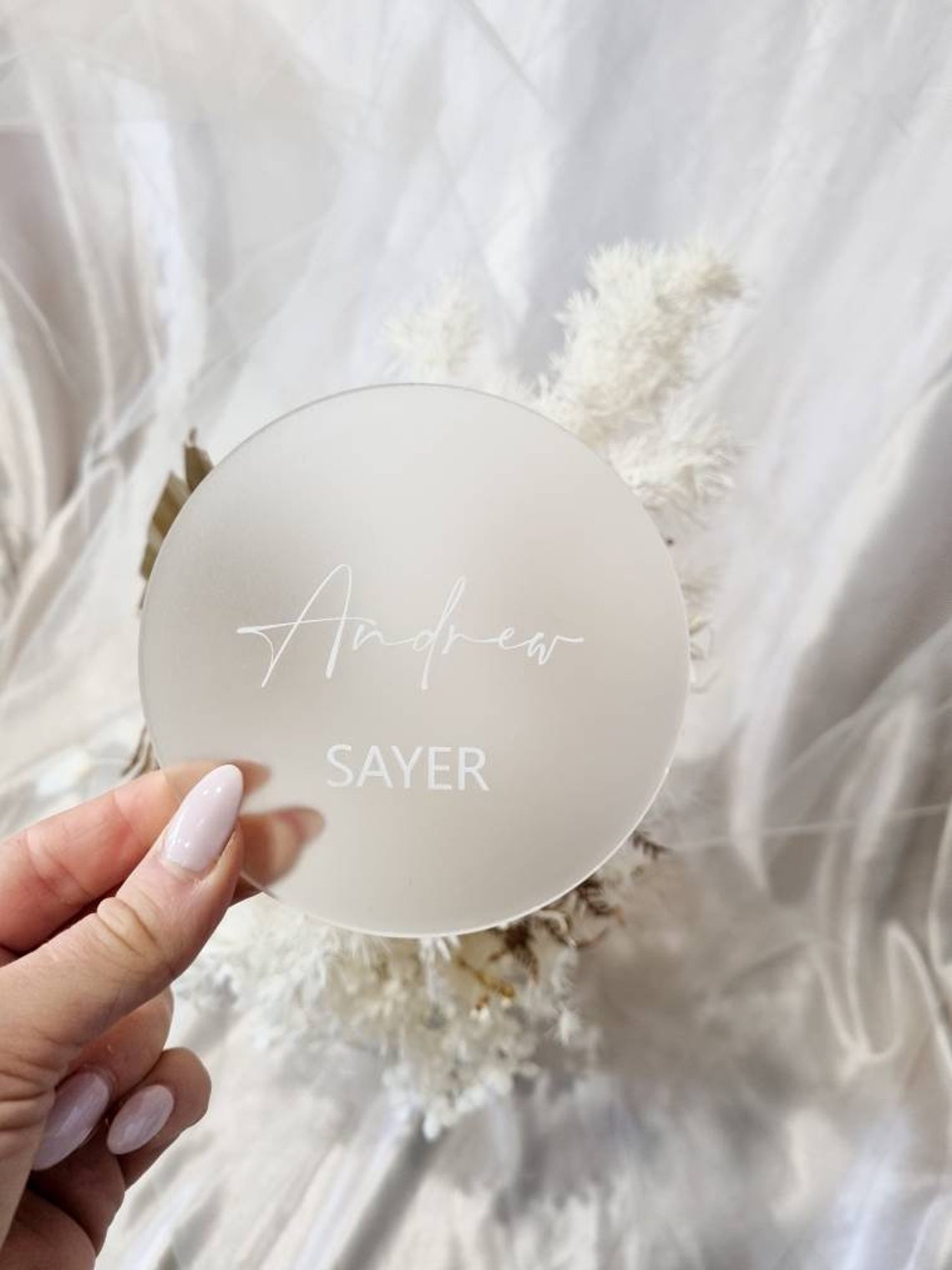 Personalised Acrylic Coasters Custom Wedding Place Cards - Etsy Australia