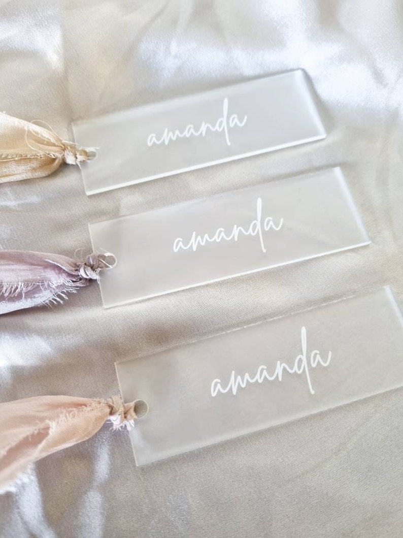 Acrylic Guest Name Tags Wedding Names Seating Names Wedding | Etsy