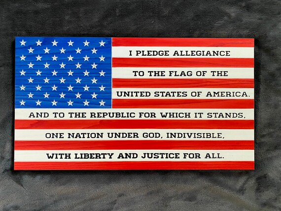 Pledge of Allegiance Flag | Etsy
