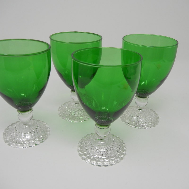 Green Water Goblets - Etsy