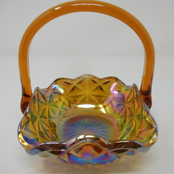 Fenton Amber Basket - Etsy