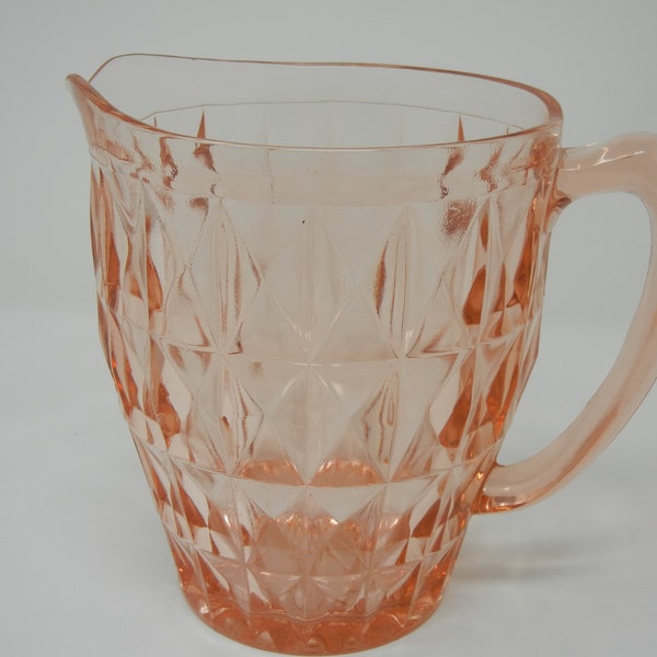 Pink Glass Pitcher - Etsy