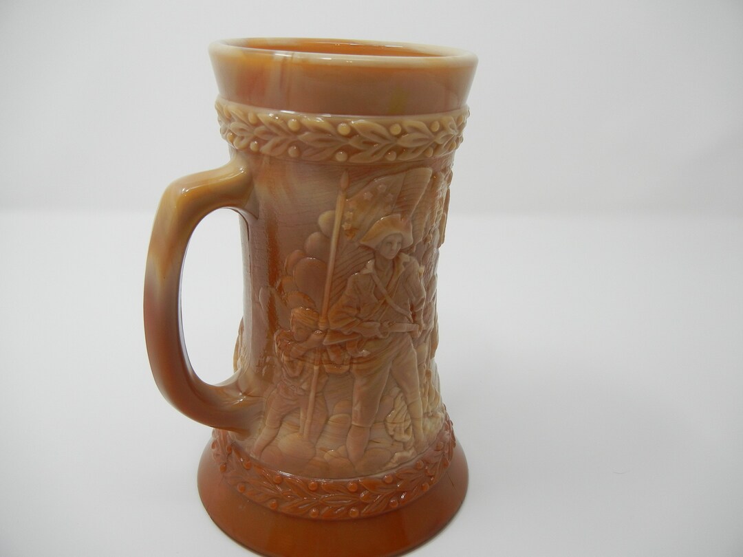 Fenton Chocolate Slag Bicentennial Mug/stein - Etsy