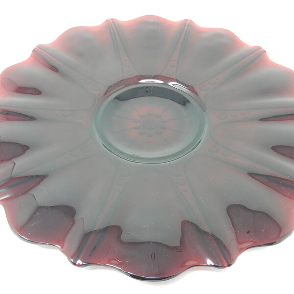 Ruby Glass Platter - Etsy