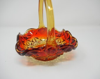 Vintage Ruby Red Art Glass Basket by Jim Dunlavy - Etsy