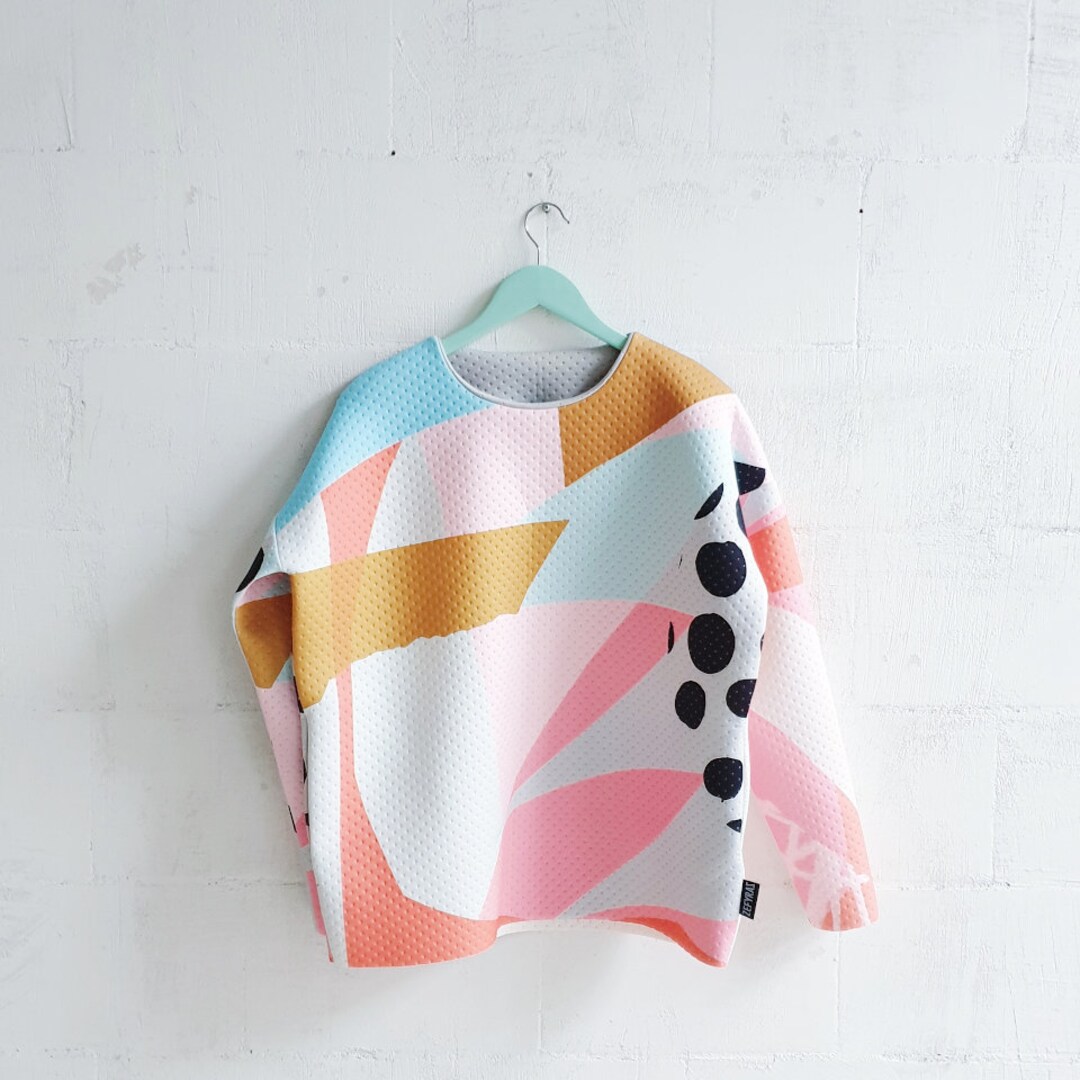 Cool Print Sweatshirt, Womens Sweatshirt, Bright Pullover - Etsy