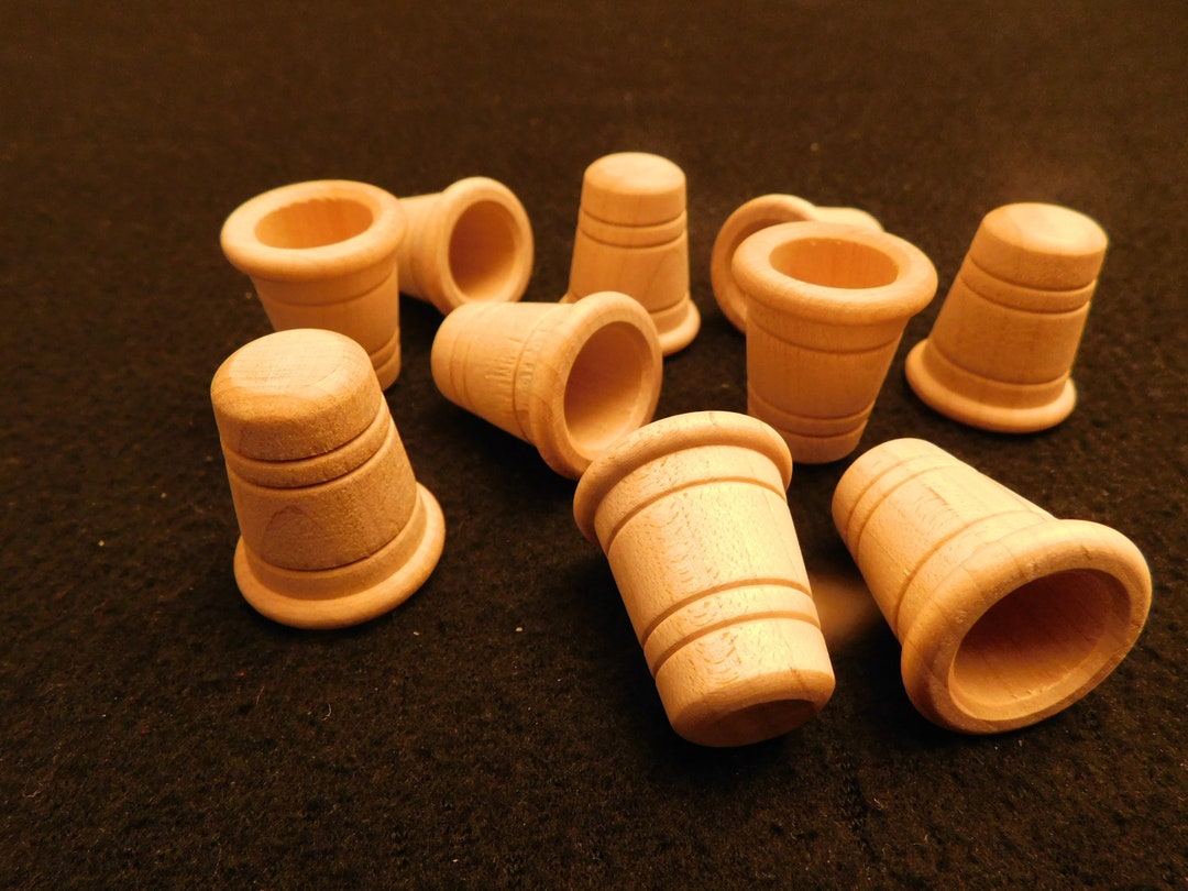 10 Mini Wood THIMBLES Unfinished 1-1/8 High & 1 - Etsy