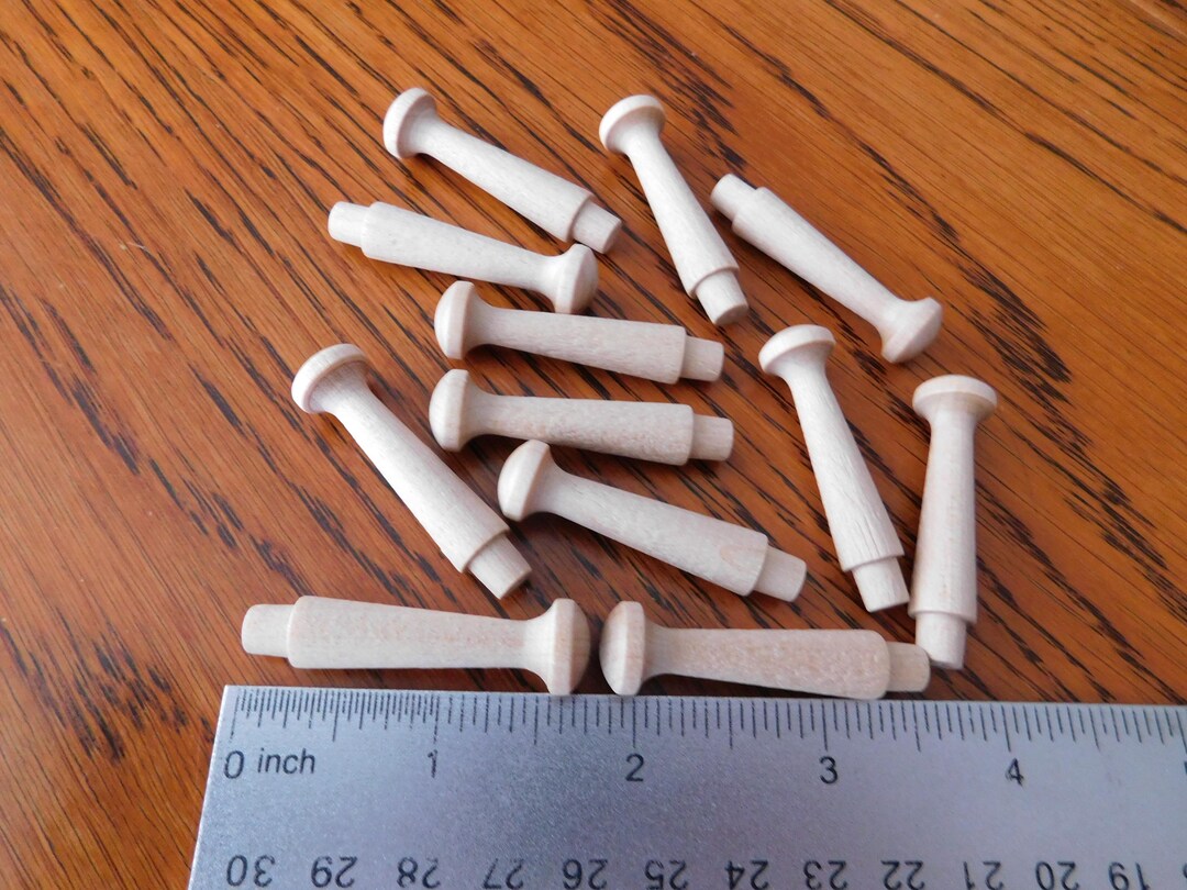 40 Unfinished Wood Mini Shaker Pegs: 1-3/4" Craft Dowels - Etsy