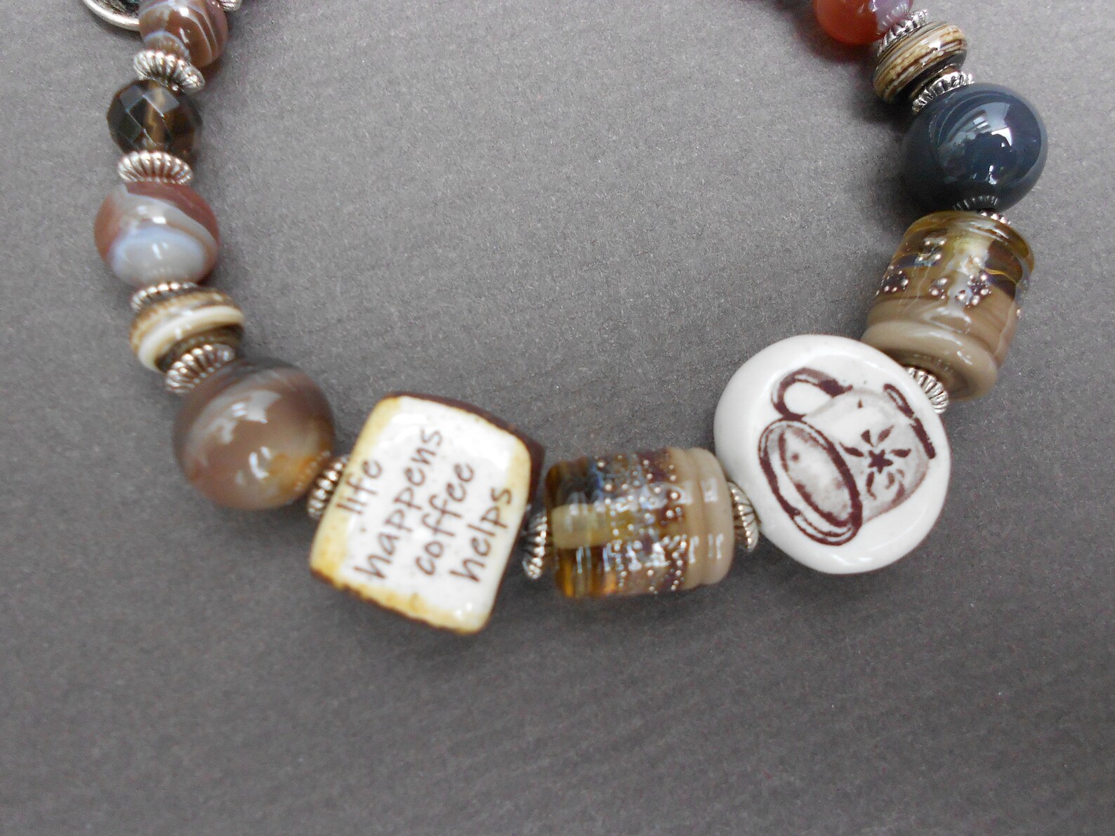 Coffee Lover Braceletbarista Braceletagate Braceletcharm - Etsy UK