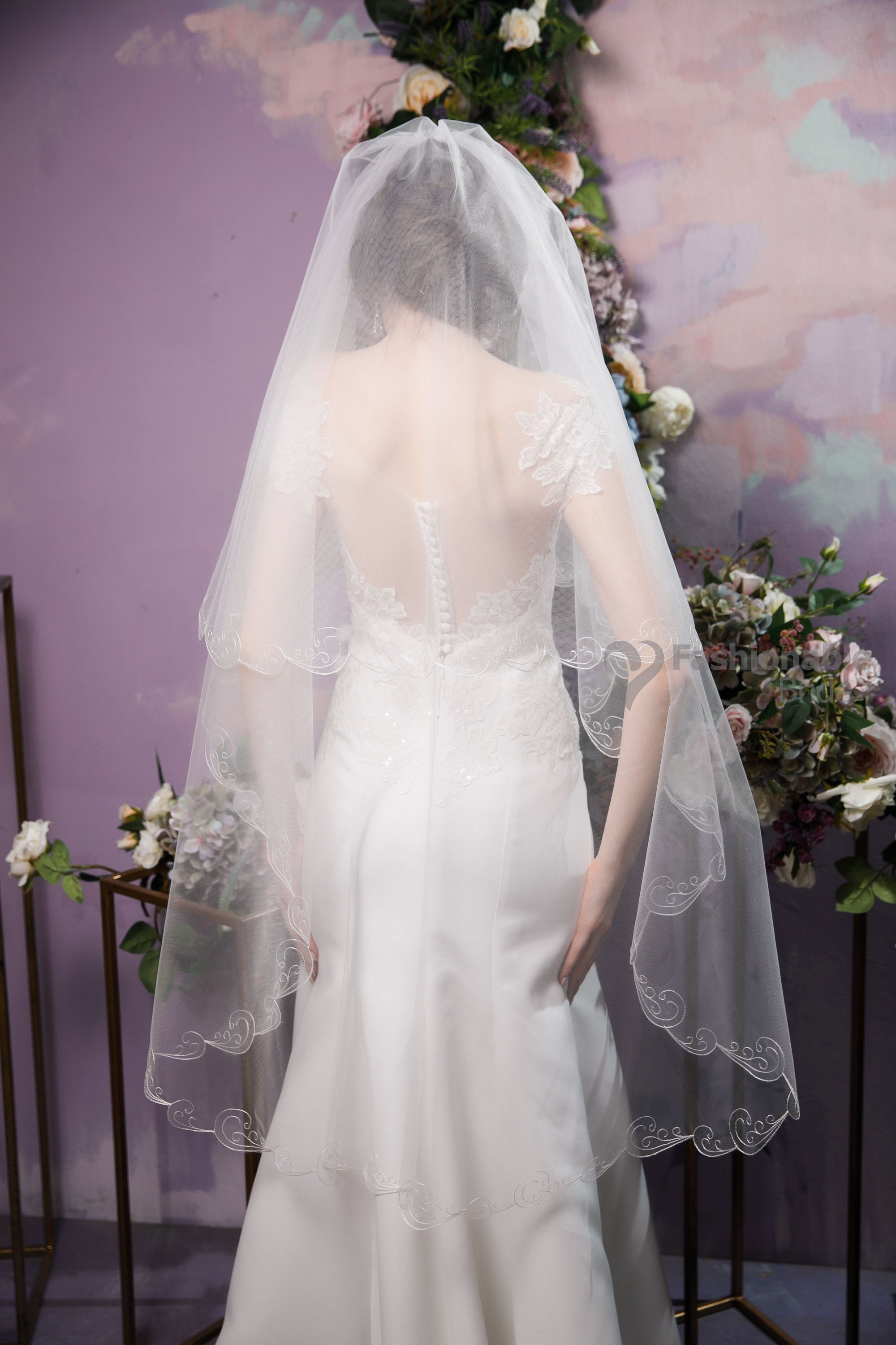Two Tier Veil Two Tier Cathedral Length Two Tier Chapel - Etsy