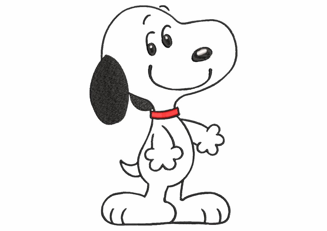Snoopy Embroidery Design, Snoopy 7 Sizes, Snoopy Embroidery Motif ...