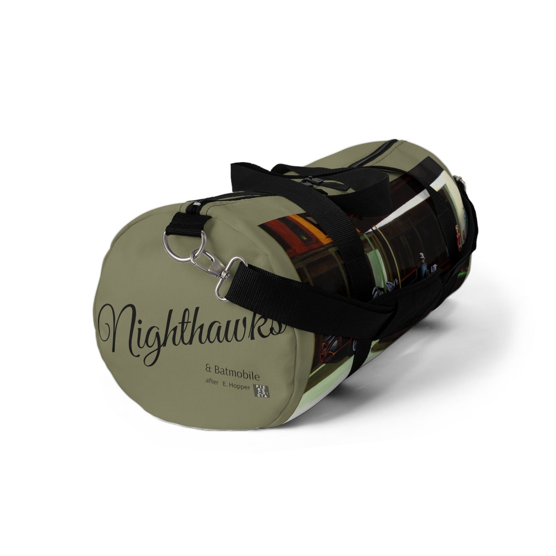 Nighthawks, & Batmobile. Edward Hopper Tribute. Duffel Bag. Large and ...