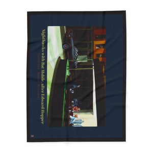 Nighthawks, After Edward Hopper. Arctic Fleece Blanket 60" X 80" (152. ...