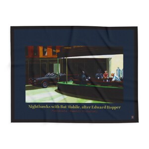 Nighthawks, After Edward Hopper. Arctic Fleece Blanket 60" X 80" (152. ...