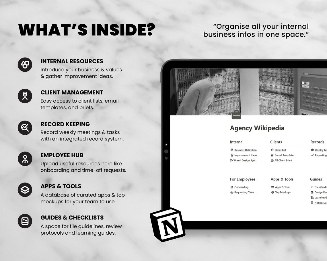 Ultimate Business Wiki Notion Dashboard | Notion Template for ...
