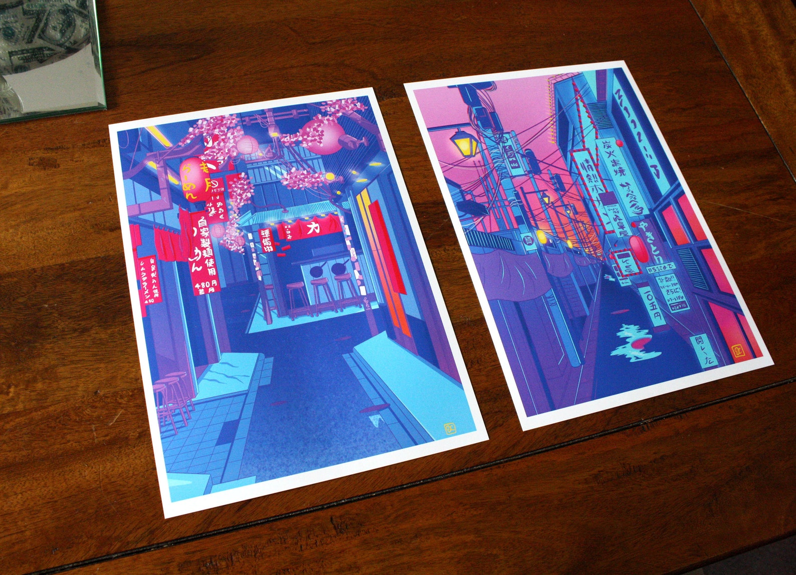 Tokyo/japan A4 Print Set of 2. Shinjukushibuyastreetneon | Etsy