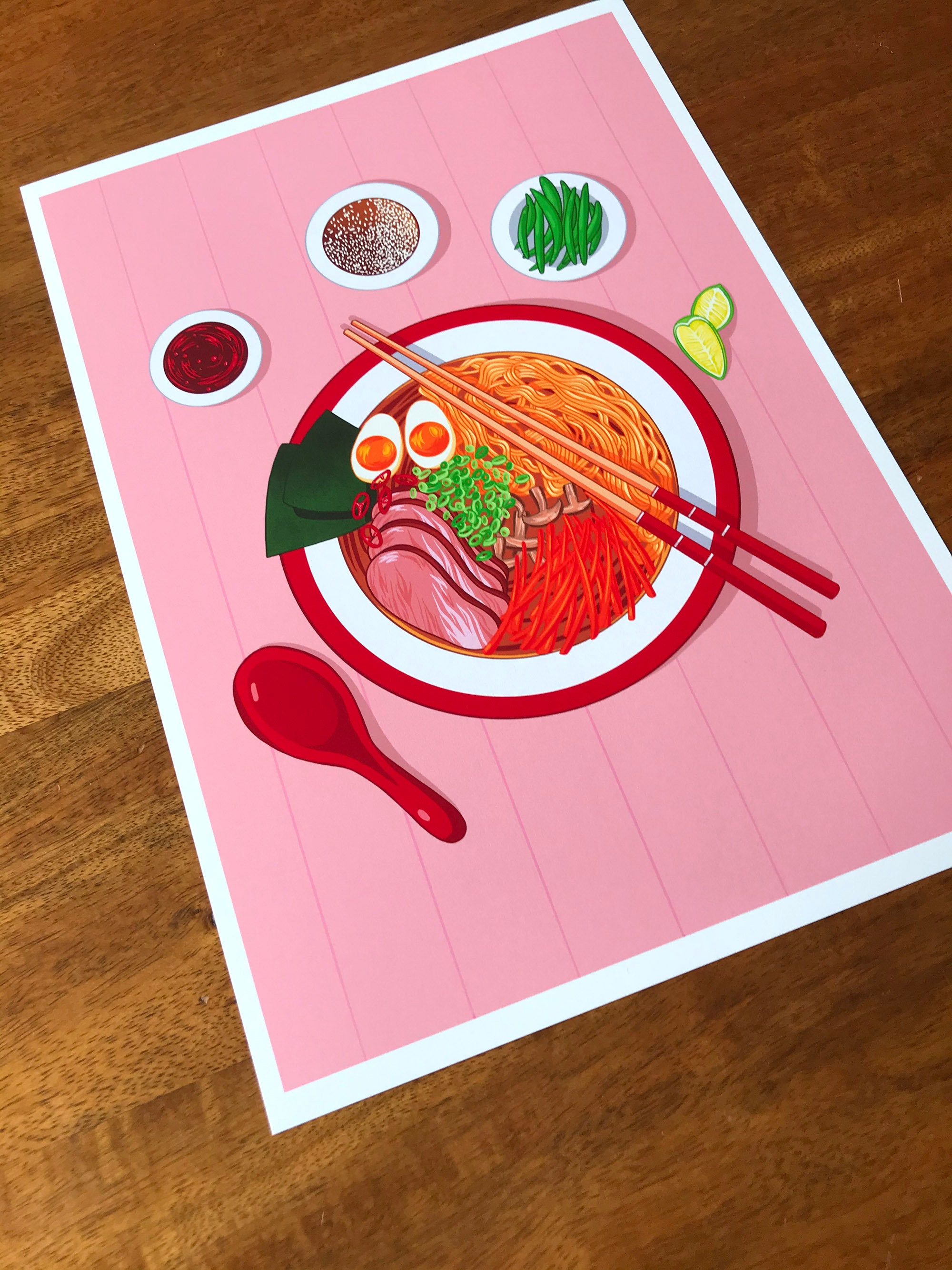 A4 Ramen Printfood Illustrationjapan - Etsy