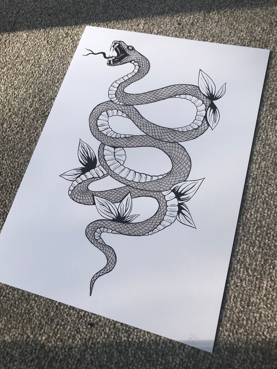Snake A4 print Digital Prints Art & Collectibles Prints etna.com.pe