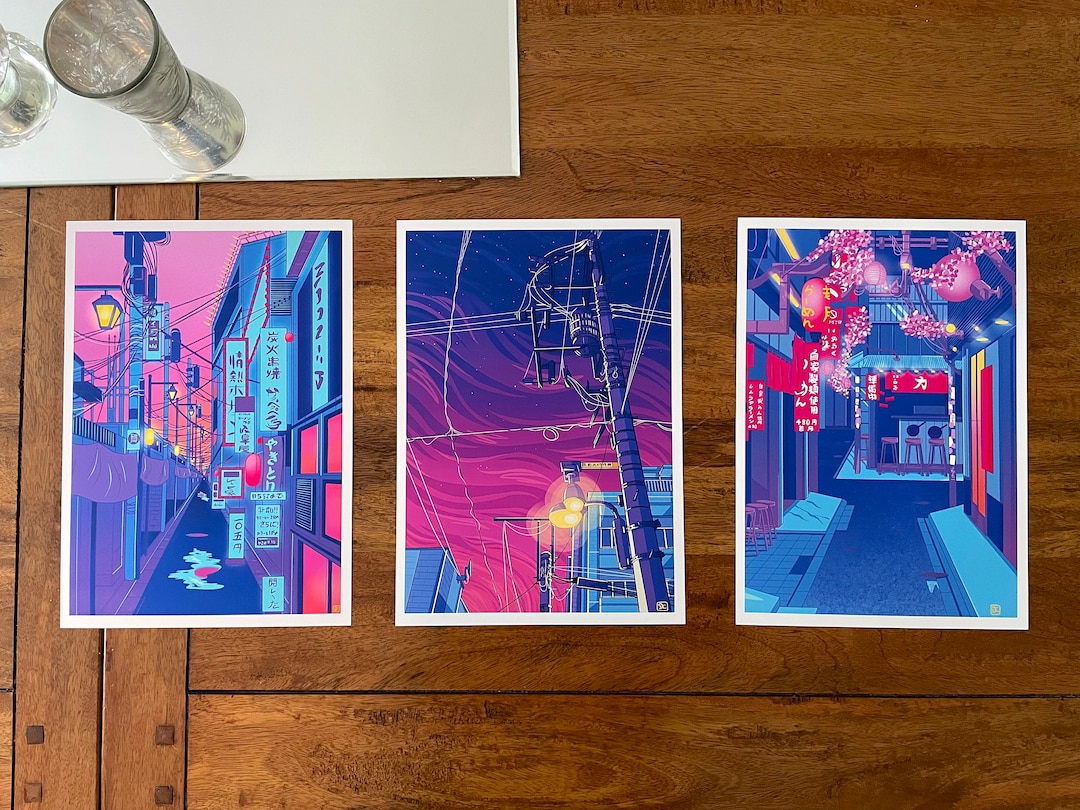Japan A4 Print Set of 3. Shinjukushibuyatokyolofi - Etsy