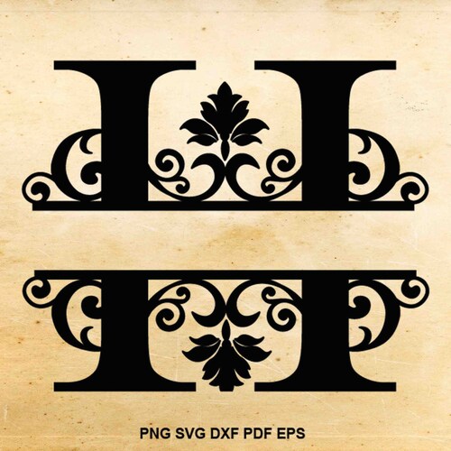 Split Monogram SVG Split Font Svg Initial Svg Letter Svg - Etsy