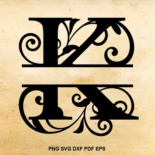 Split Monogram SVG Split Font Svg Initial Svg Letter Svg - Etsy