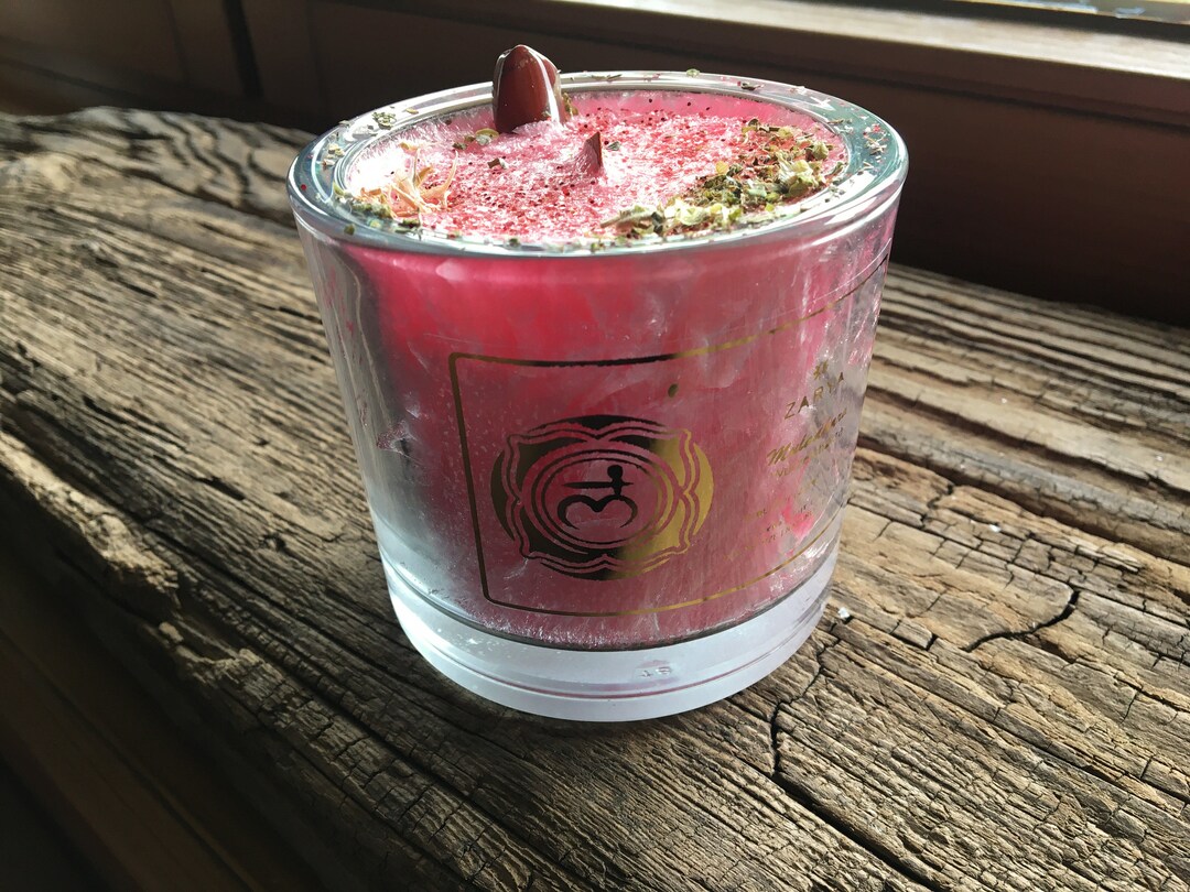 Chakra Candle "root Chakra" Scented Candle * Vegetable Stearin ...