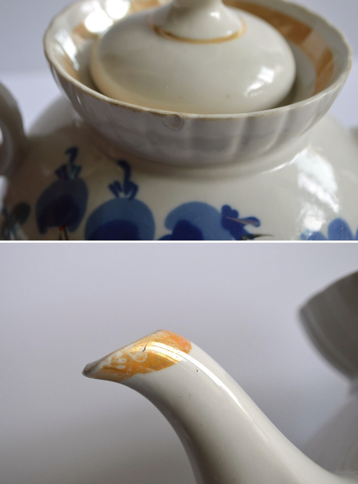 Porcelain Teapot Soviet Vintage Porcelain Ceramic Kettle - Etsy