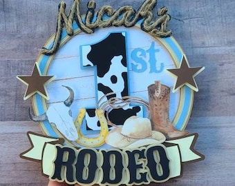Cowboy First Birthday Cake Topper 1st Birthday Cake Topper - Etsy