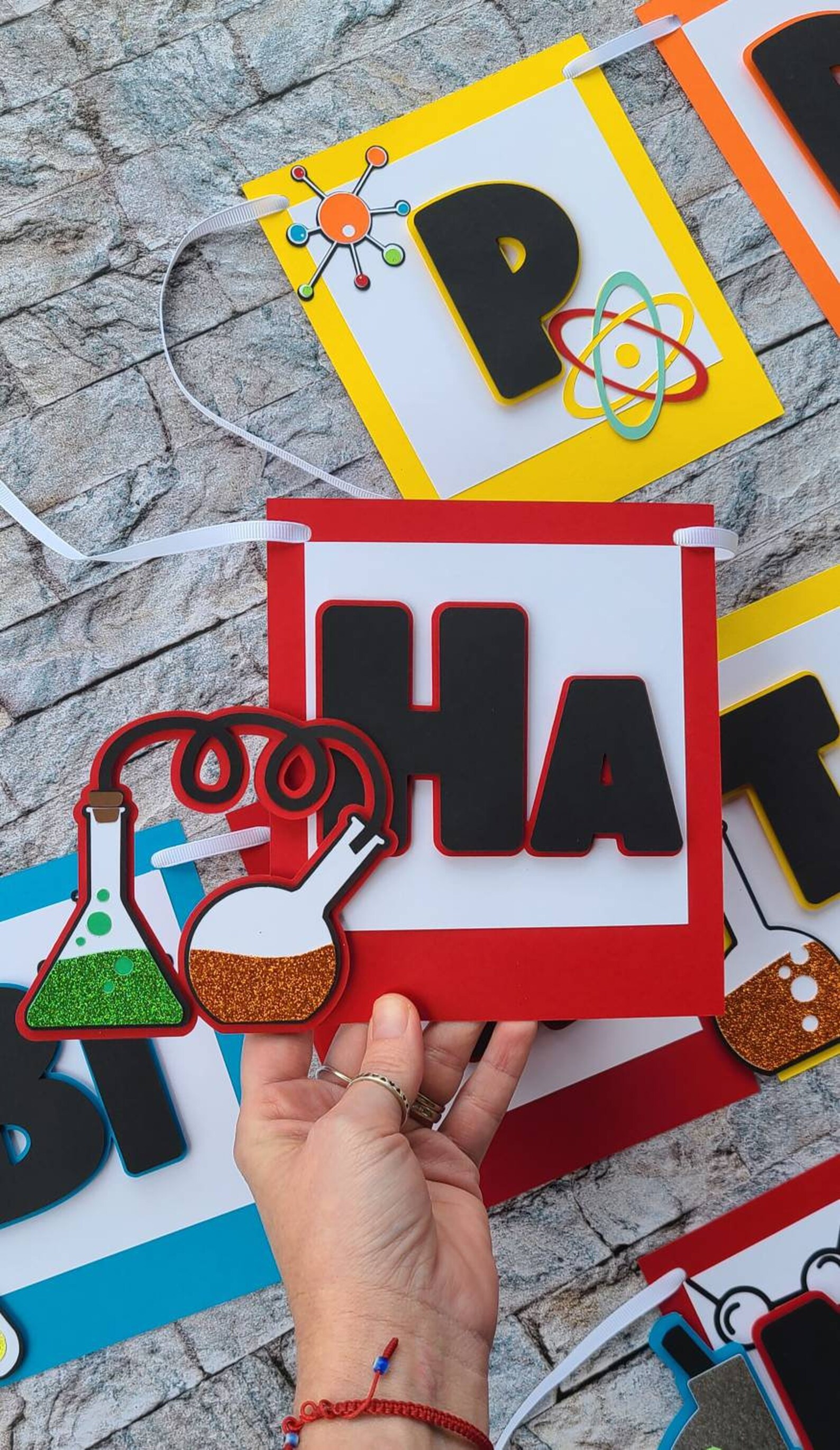 Science Wonder Lab Happy Birthday Banner / Chemistry Birthday - Etsy