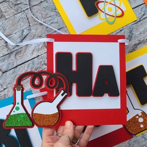 Science Wonder Lab Happy Birthday Banner / Chemistry Birthday ...